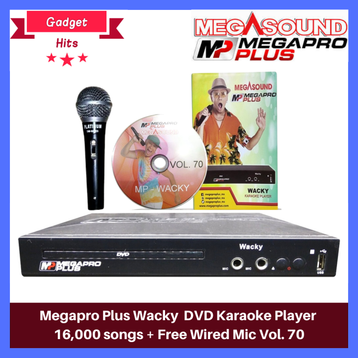 Megapro Plus Megasound Wacky DVD Karaoke Player 16,000 +++ songs with ...