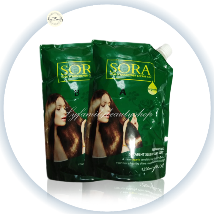 Sora Organic Hair Rebonding Rebond Cream Set Straightener Cream-ion ...