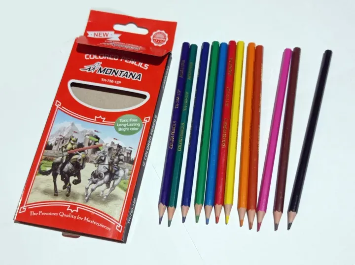 Pensil Warna Montana 12 Color Panjang 18cm Alat Menggambar Dan Mewarnai
