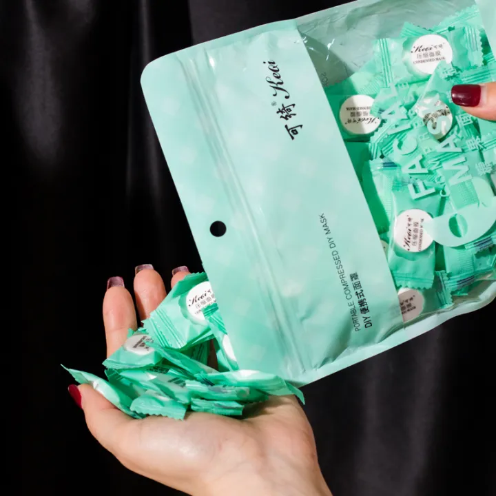 Authentic candy compressed mask 100 disposable non-woven fabric ...