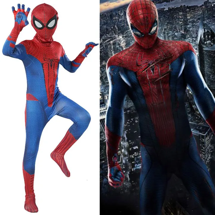 The Amazing SpideMan Peter Parker Costume Cosplay Zentai Suit Bodysuit ...