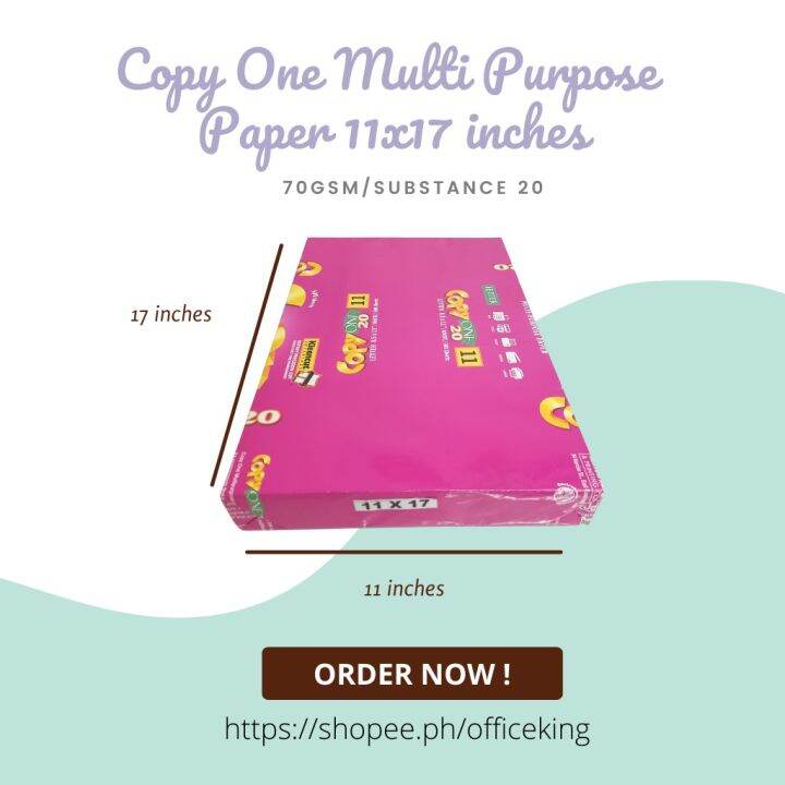 Copy One 11 x 17 inches Multi purpose paper | Lazada PH