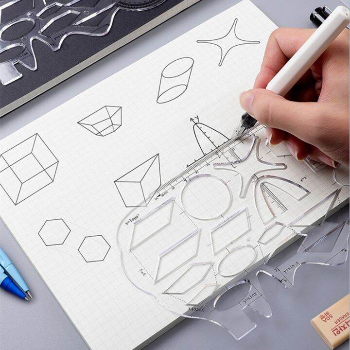 1PCS Multi-function set Geometry Compasses Ruler Protractor Drawing ...