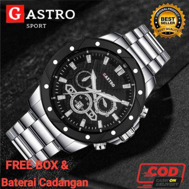 CJ-[ COD] Jam Tangan Pria Gastro Sport GS-0598 Analog Chrono Tanggal ...