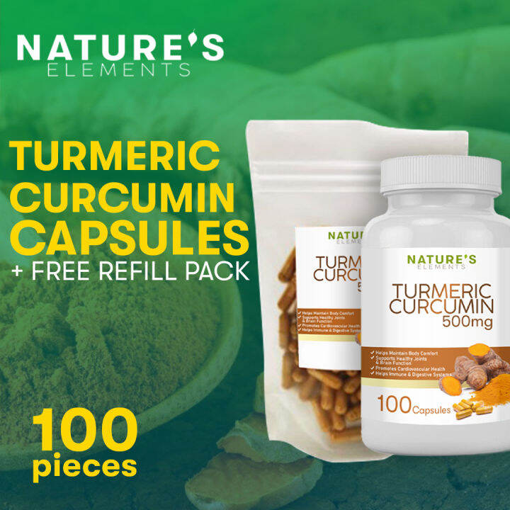 Organic Pure Natural Turmeric Capsules (100, 60, 30 Capsules) + FREE ...