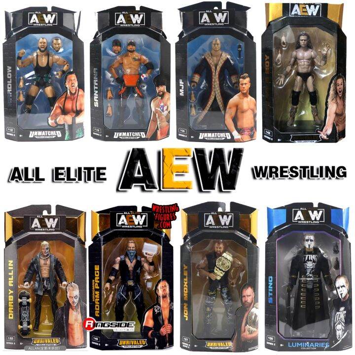 6'-7'Rare WWE/AEW /WWF/WCW Figure Collection PVC All Elite Wrestling Unmatched Collection JON ...