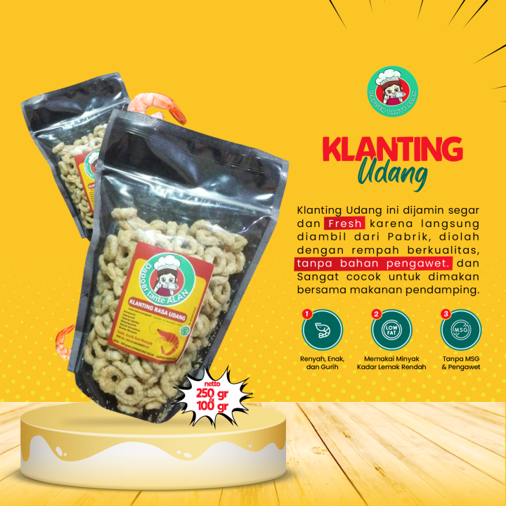 Klanting Udang Khas Lampung Asli Siap Saji Cemilan Enak dan gurih ...