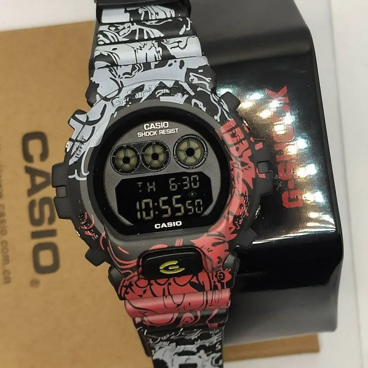 Wrist Watches Co. G SHOCK x ONE PIECE LUFFY DW 6900 / DW-6900/ DW6900 Limited Edition Fully ...