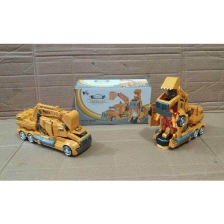 MOBIL KERUK JADI ROBOT TRANSFORMER TRUK BEKO / MAINAN MOBIL JADI ROBOT ...