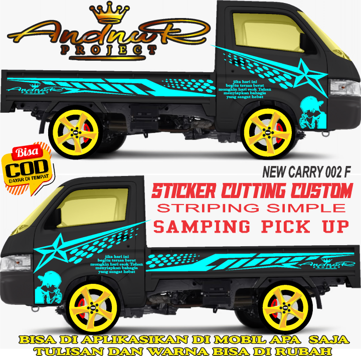 STICKER STRIPING CUTTING 1SET NEW CARRY 002 BAK SAMPING DAN PINTU DEPAN ...