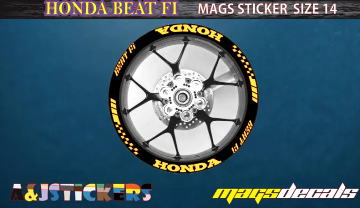 HONDA BEAT FI MAGS DECALS (STICKER ONLY) REAR AND FRONT SET | Lazada PH
