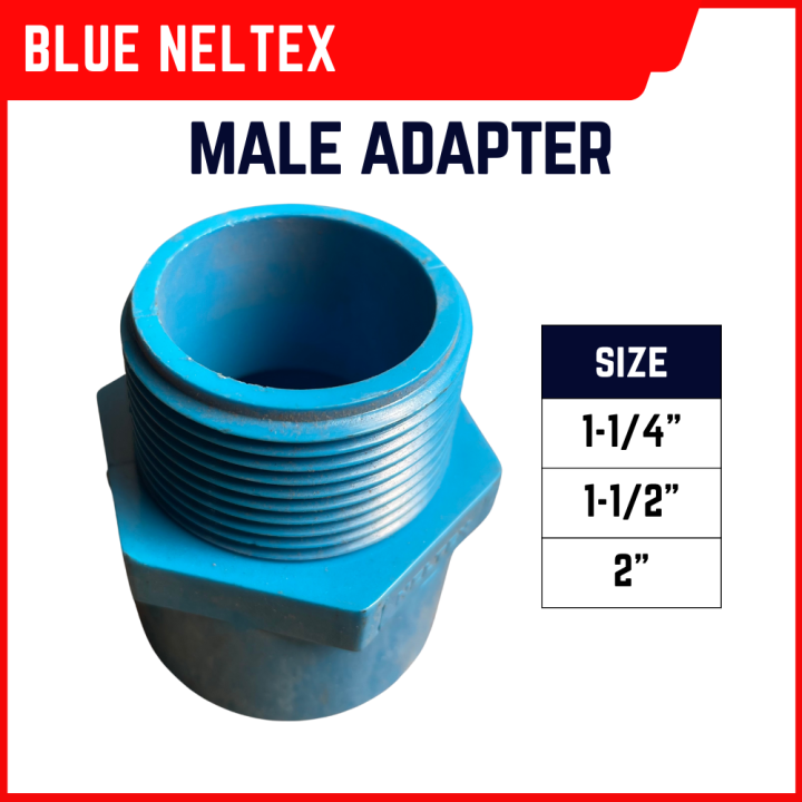 Blue Neltex Male Adapter (Available SIZE: 1.25", 1.5" and 2") PVC ...