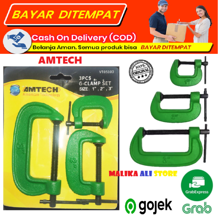 Clamp AMTECH Set -isi 3 Pcs | Lazada Indonesia