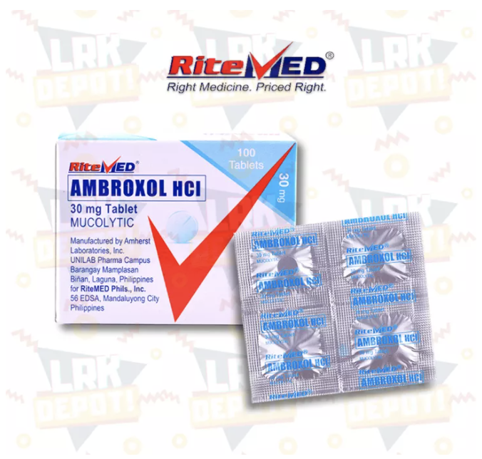 RiteMed Ambroxol 30mg (100 tablets) Mucolytic Mucosolvan Alternative ...