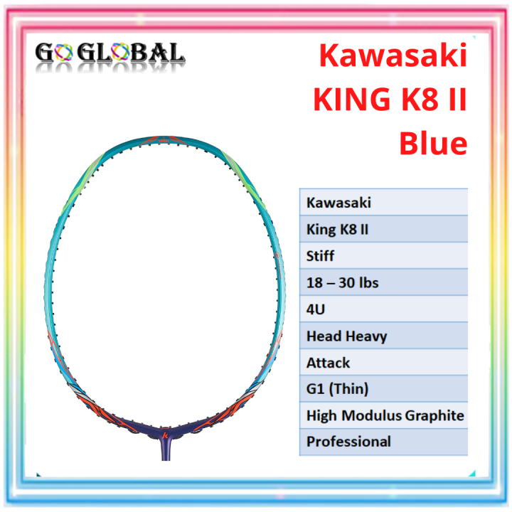 Kawasaki Badminton Racquet KING K8 II Unstrung Racket GO | Lazada