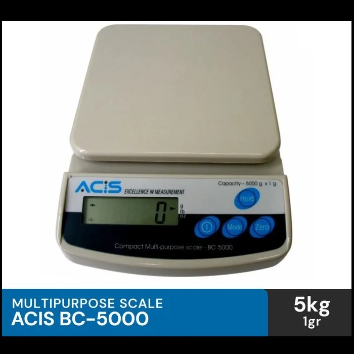 Timbangan Dapur Digital kapasitas 5kg, ACIS / BC-5000 Compact Scale ...
