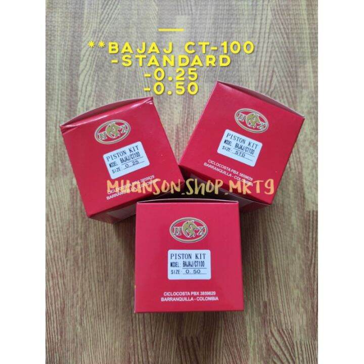 BAJAJ CT100 STANDARD/0.25/0.50 PISTON KIT | Lazada PH