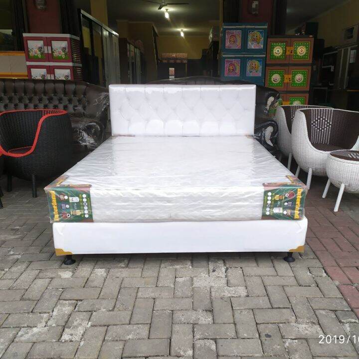 Set Kasur, Dipan + Sandaran Gantung + Springbed | Lazada Indonesia