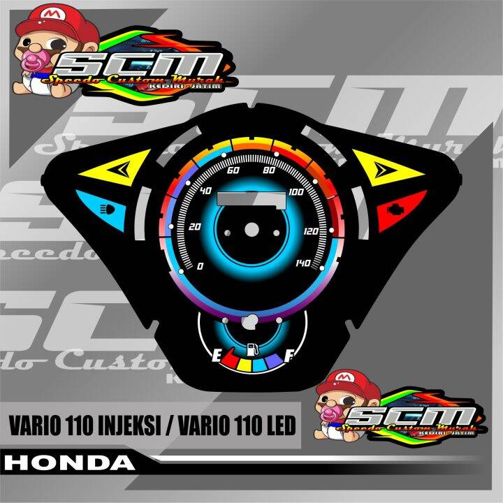 papan speedometer custom vario 110 fi rainbow panel spido meter custom ...