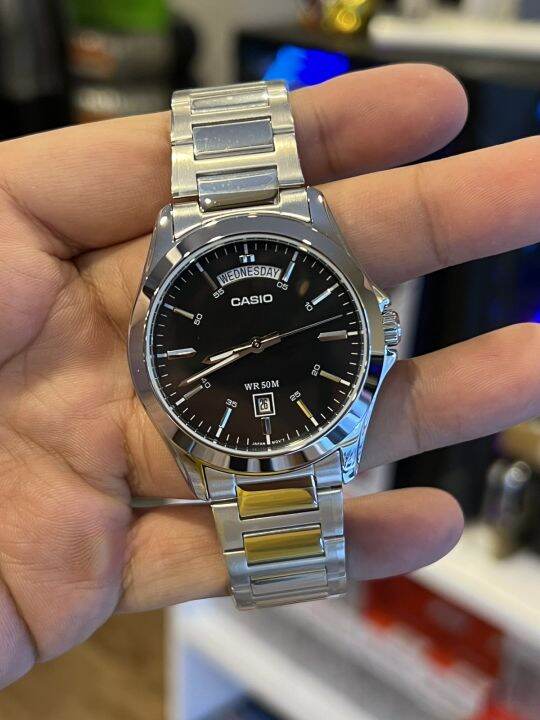 Original Casio Analog Day Date Stainless Steel Mens Watch Mtp 1370d 1a1 Legit Casio Analog