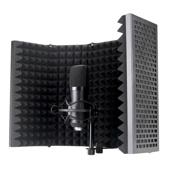 Adjustable Foldable Microphone Wind Board Sound-absorbing Cover ...