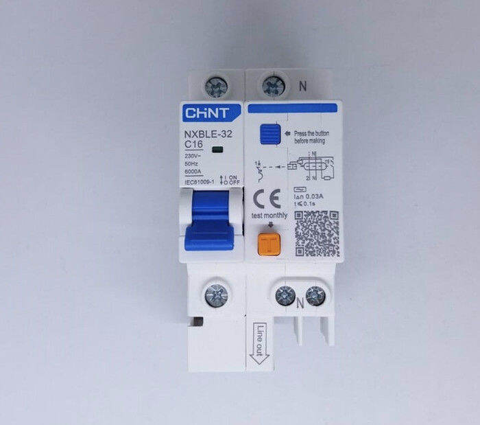 CHINT RCBO RCCB ELCB NXBLE-32 1P 1 Phase 16A 25A 30mA Proteksi Setrum ...
