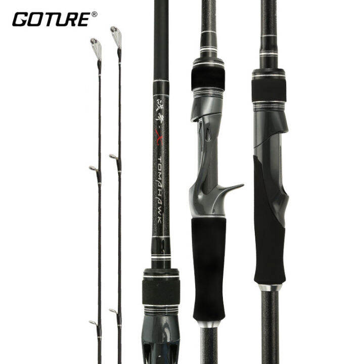 TOMAHAWK MH+H Double Tips Fishing Rod 30T Carbon Fiber Spinning Casting ...