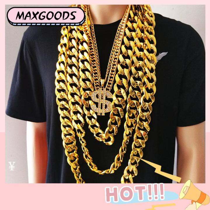 1 * Hip Hop Necklace Hip Hop Gold Color Big Acrylic Chunky Chain ...