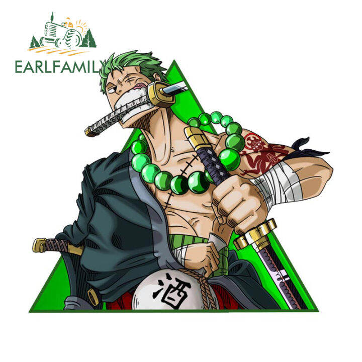 EARLFAMILY 13cm x11.2cm for Roronoa Zoro Car Stickers Personality RV ...