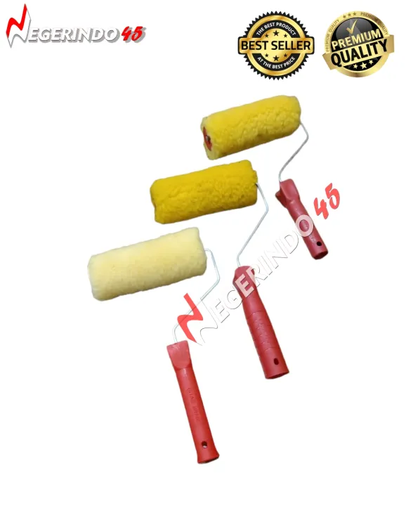 Kuas roll kuning 6" / kuas roll fiber 6 inch / kuas roll resin | Lazada ...