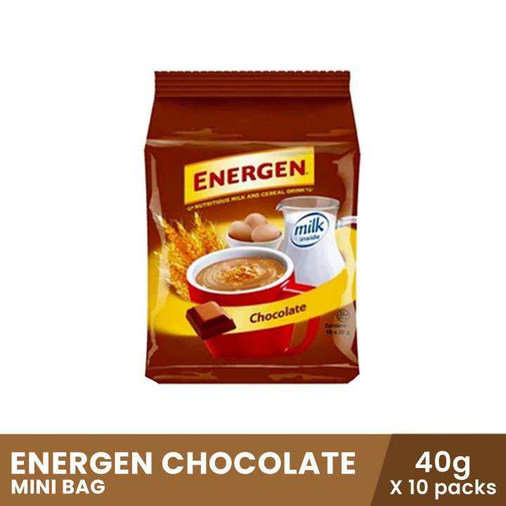ENERGEN Chocolate Mini Bag (10 sachets x 40g), breakfast drink ...