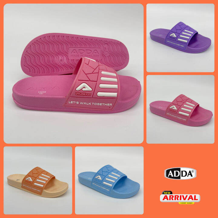 รองเท้าแตะผู้หญิง แบบสวม พื้นยางกันน้ำ ADDA รุ่น 12Z21 | Lazada.co.th