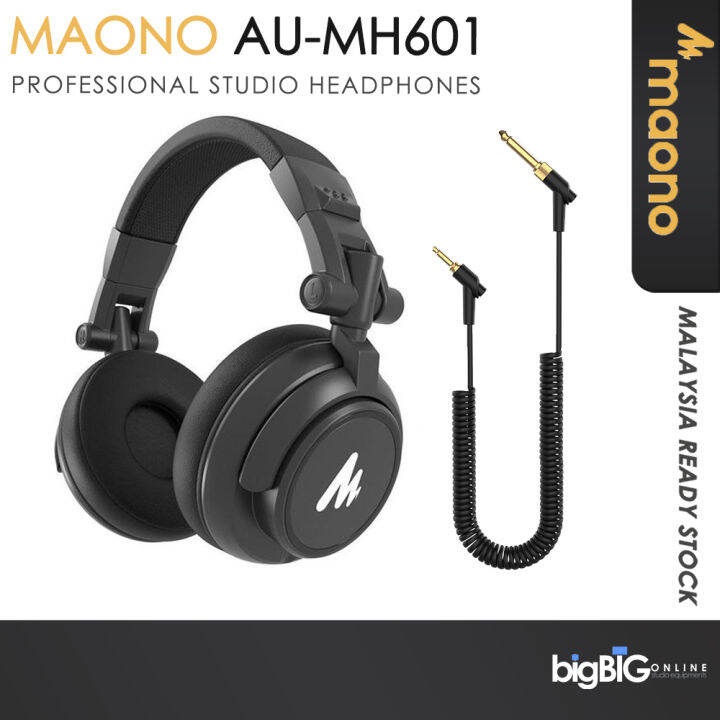 Maono AU-MH601 Professional DJ Studio Monitor Headphones, Over Ear and ...