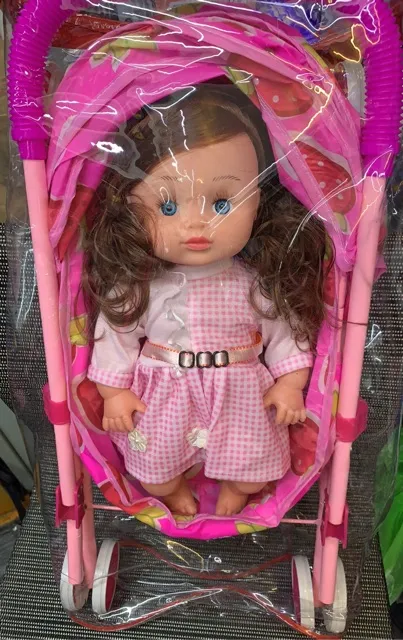 COD Baby doll with metal stroller with sounds（saying ，crying） | Lazada PH