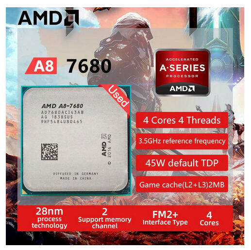 AMD A8-Series A8-7680 A8 7680 3.5GHz Quad-Core Desktop CPU Processor L2 ...