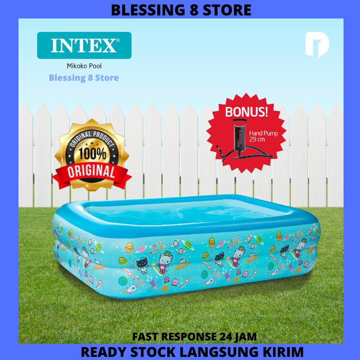 Kolam Renang Anak Portable Intex Mikoko Pool 220 x 150 x 50 Cm | Lazada ...