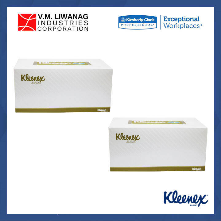 KLEENEX Facial Tissue Big Box White (2 boxes/pack) 380sheets | Lazada PH