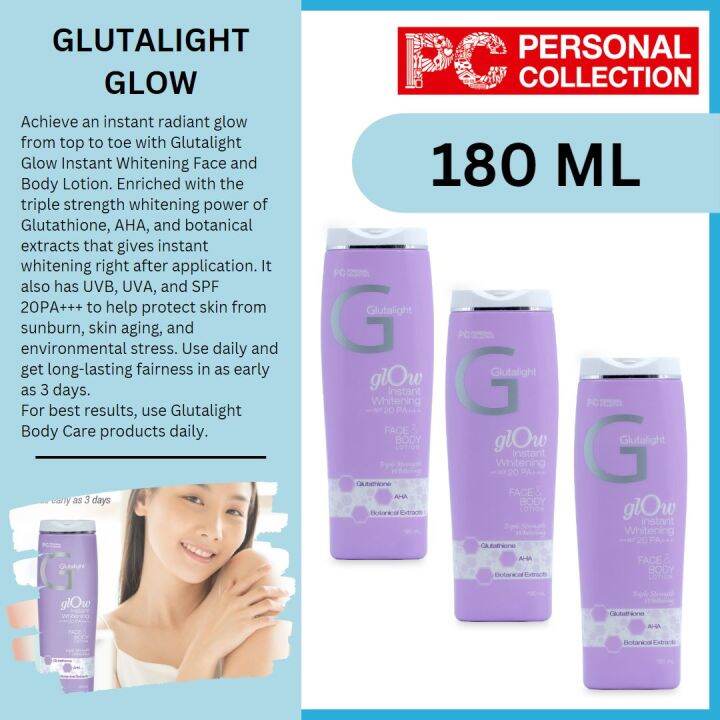 Personal Collection Glutalight Glow Instant Whitening Face & Body ...
