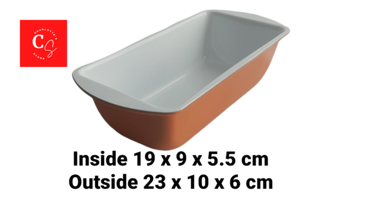 Charlotte's Rectangular Loaf Bread Pan, Non-stick Coated Carbon Steel ...