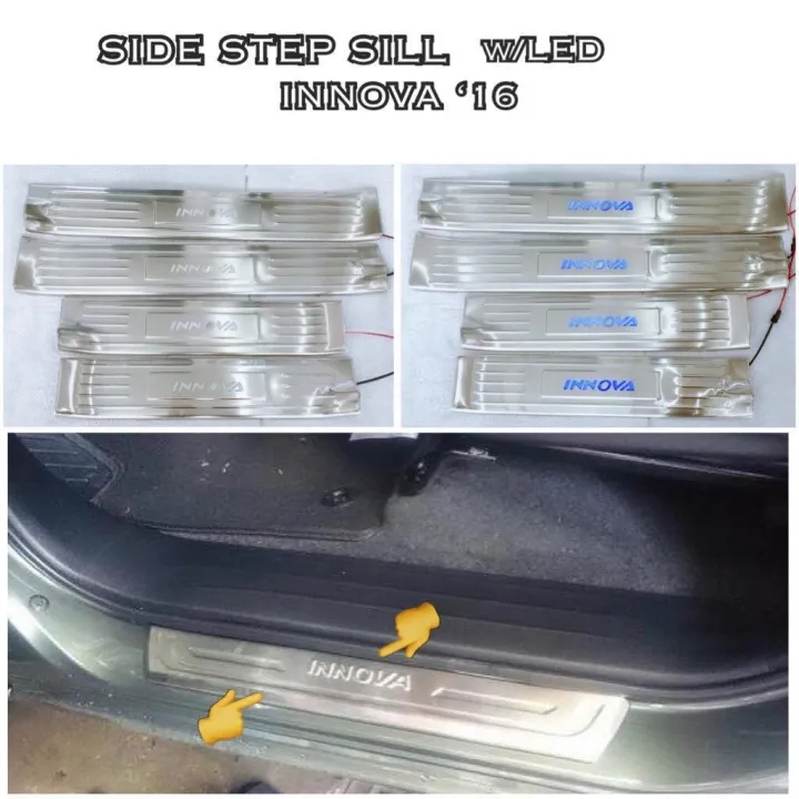 CPO.PH CAR SIDE STEP SILL W/LED FIT FOR TOYOTA INNOVA 2016 | Lazada PH