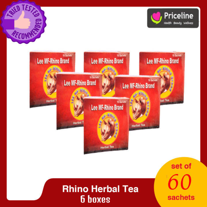Authentic Lee MF - Rhino Brand Herbal Tea 6 box (60 sachets) | Lazada PH