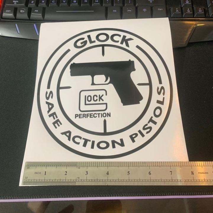 Glock Design Safe Action Pistols Car Sticker Vinyl size 7.8" | Lazada PH