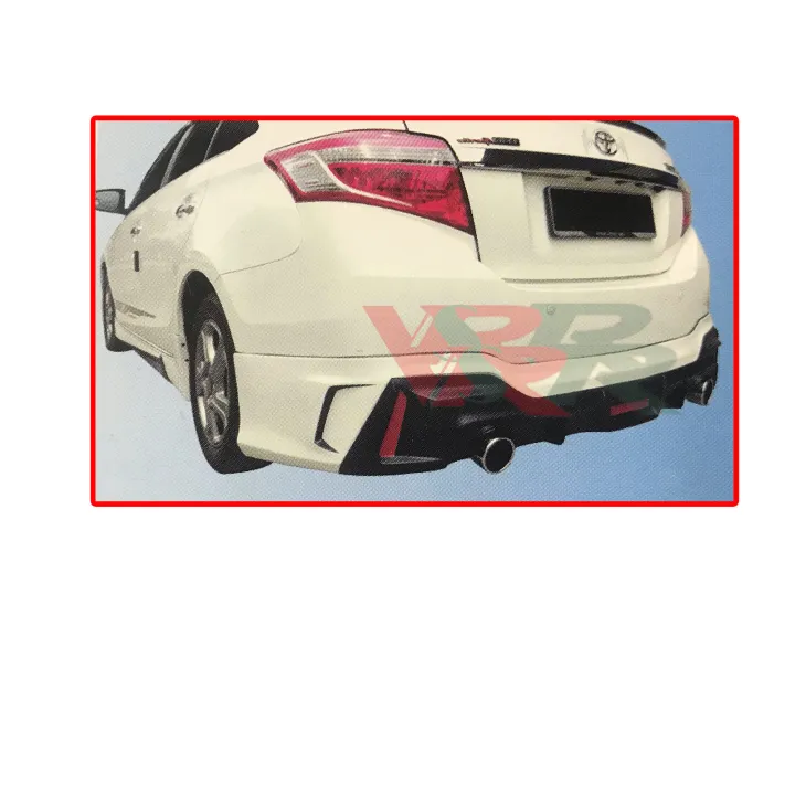 Toyota Vios 3rd Gen (2013-2018) DRIVE 68 Style Rear Back Bumper Skirt ...