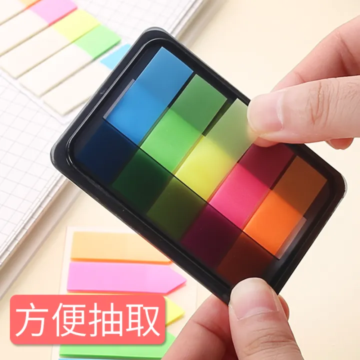 Lovely fluorescent film indicating page numbers Candy-colored folder ...