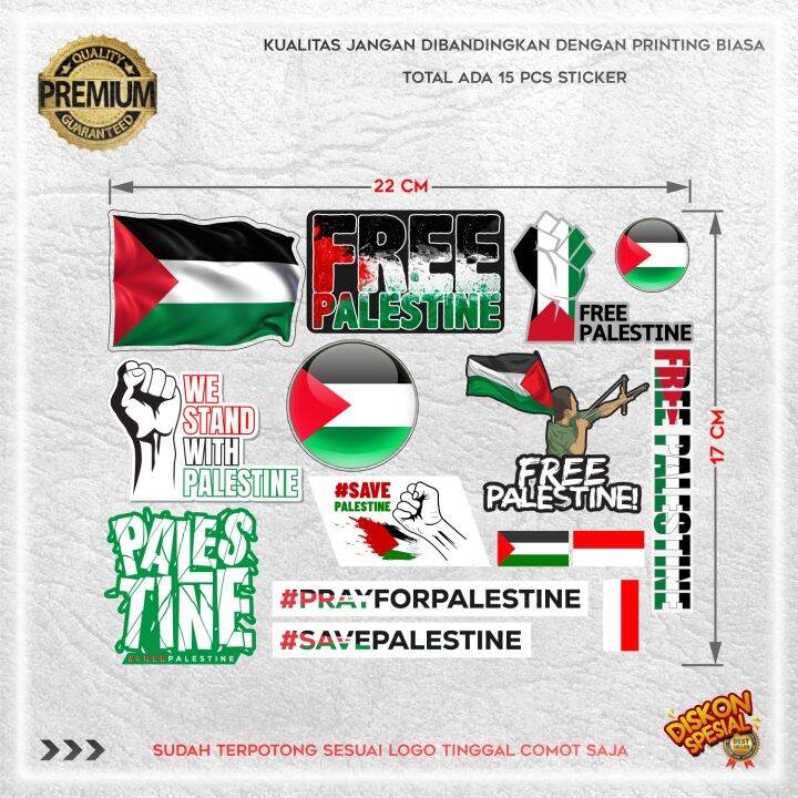 Sticker Pack Palestine High Resolution Print Palestina Isi 15 pcs ...