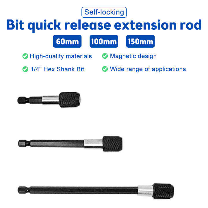 1/4 Hex Shank Magnetic Drill Holder Self-Locking Connection Extension ...