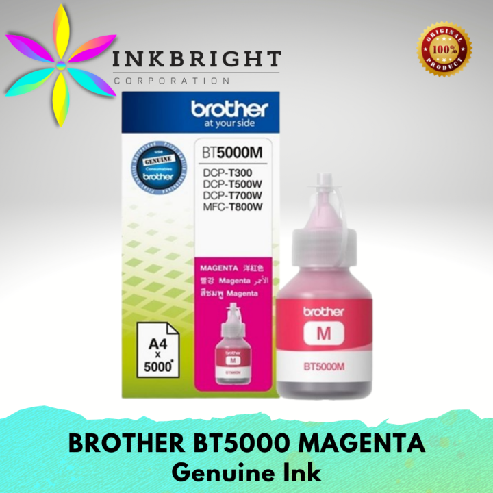 Original Brother BT5000 Ink Magenta (BT5000M) - FOR PRINTER DCP T310 ...