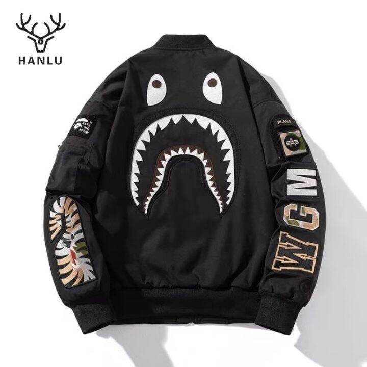 Hanlu เสื้อแจ็คเก็ต ชาย เครื่องแบบเบสบอลฤดูใบไม้ร่วงของผู้ชายเสื้อโค้ต ...