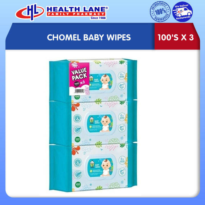 CHOMEL BABY WIPES 100'S X 3 | Lazada