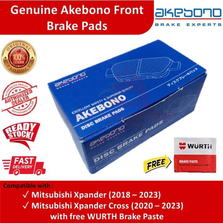 Genuine Akebono Front Brake Pads for Mitsubishi Xpander (2018 - 2023 ...